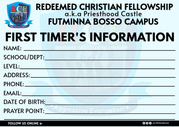 RCF Card Template | PosterMyWall