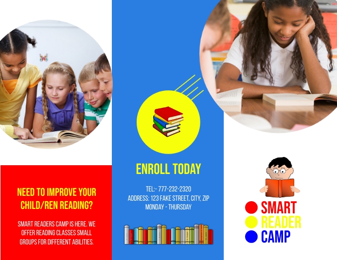 Reading Camp Brochure Template | PosterMyWall