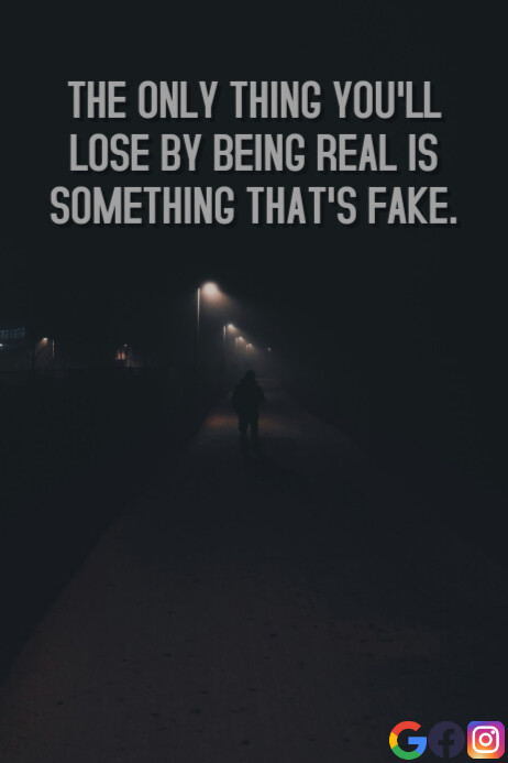 Plantilla de REAL AND FAKE QUOTE TEMPLATE | PosterMyWall