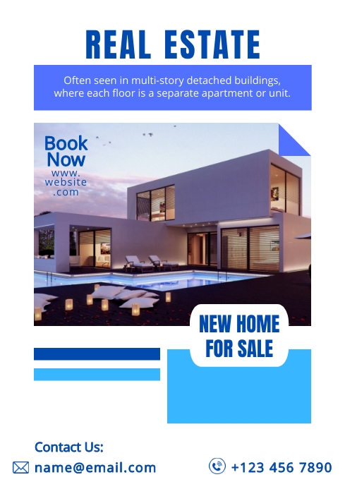 Real Estate A4 Template | PosterMyWall
