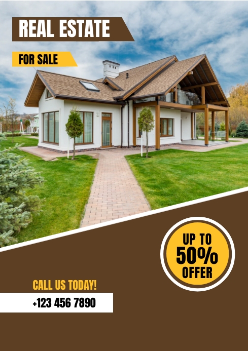 Real Estate A4 Template | PosterMyWall