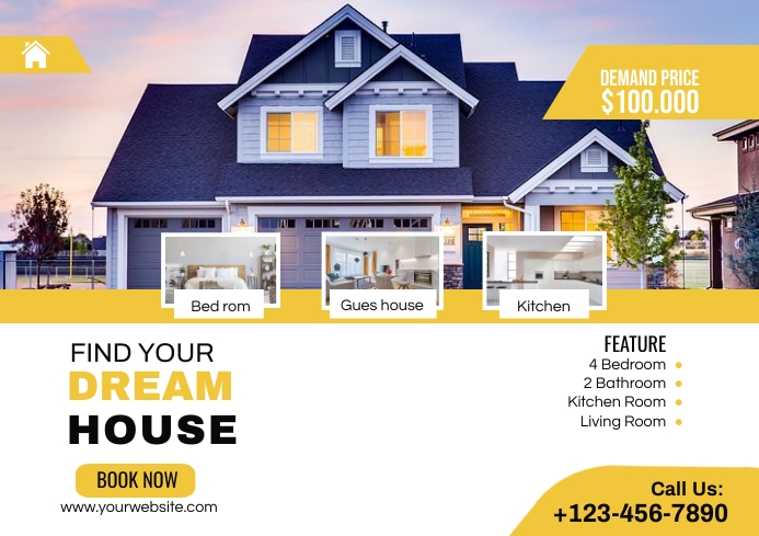 Real Estate A4 Template | PosterMyWall