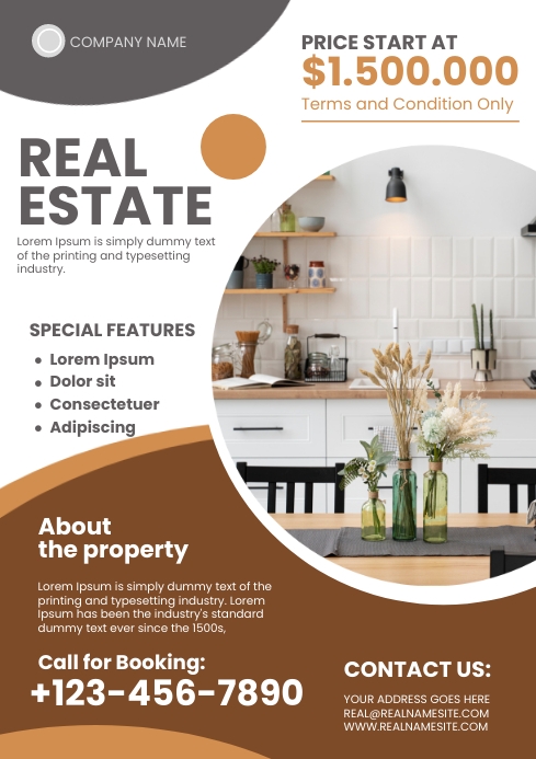 Real Estate A4 Template | PosterMyWall