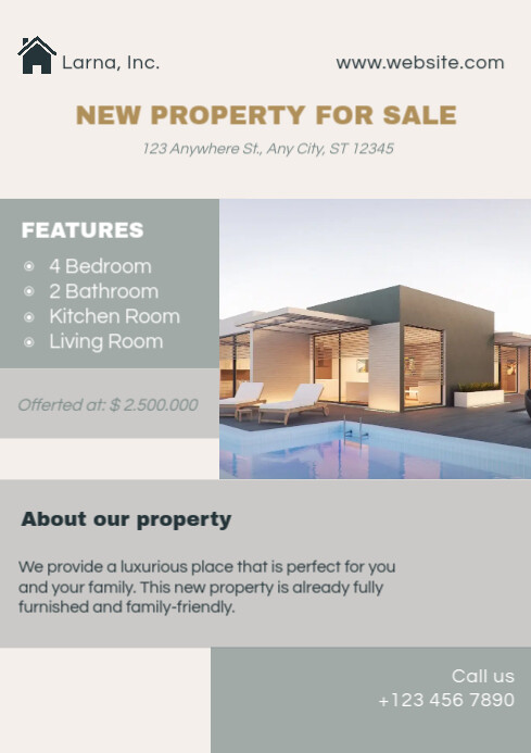Real Estate A4 Template | PosterMyWall