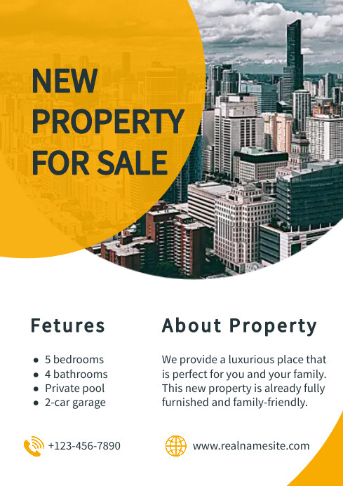 Real Estate A4 Template | PosterMyWall