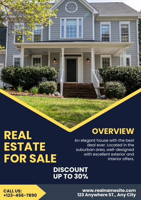 Real Estate A4 Template | PosterMyWall