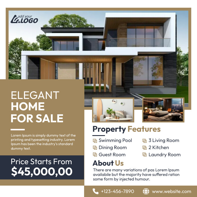 Modèle Real Estate Ad Template | PosterMyWall