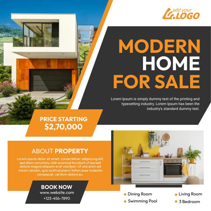 Real Estate Ad Template เทมเพลต | PosterMyWall