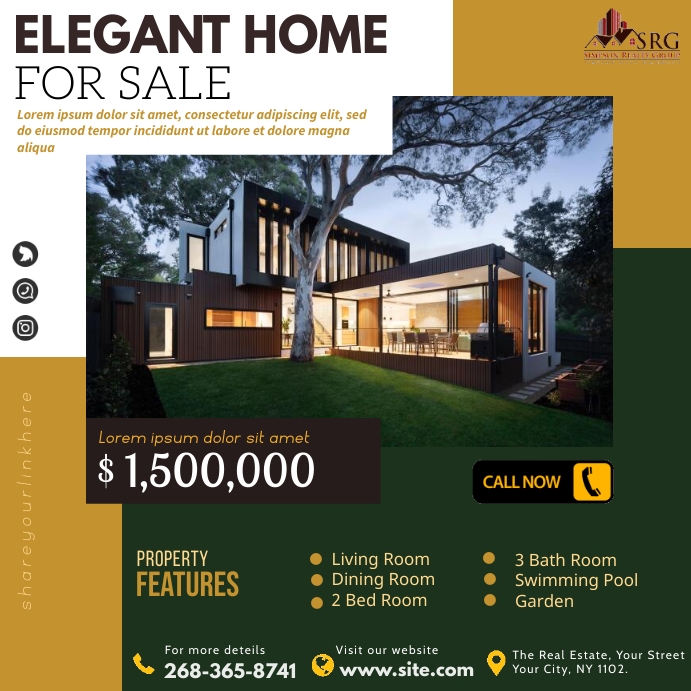 Real estate agency ad flyer template | PosterMyWall