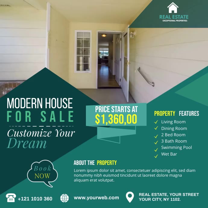 Real Estate Agency Ads Template | PosterMyWall