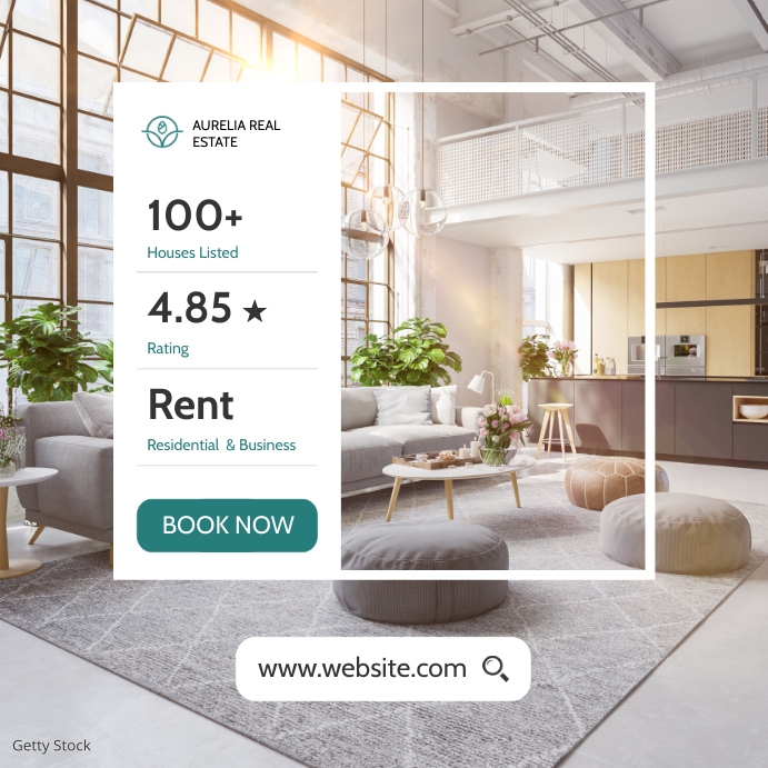 real estate agency advertisement online marke Template | PosterMyWall