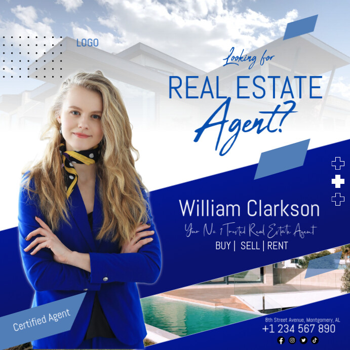 Copy of real estate agent | PosterMyWall