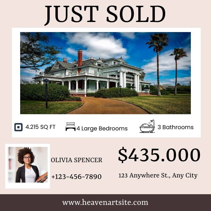 Real Estate Agent Just Sold Instagram Post Template | PosterMyWall