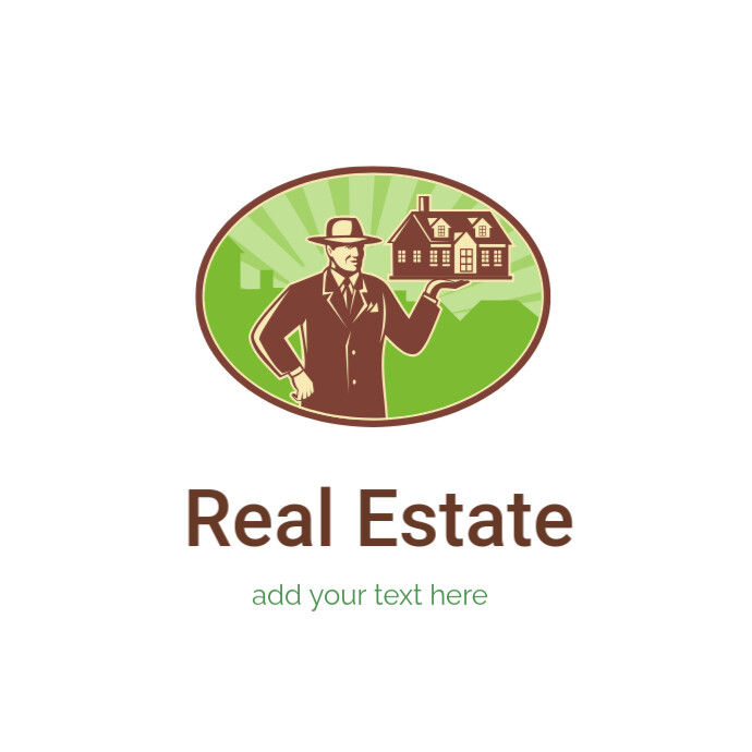 Real estate agent logo icon design template | PosterMyWall