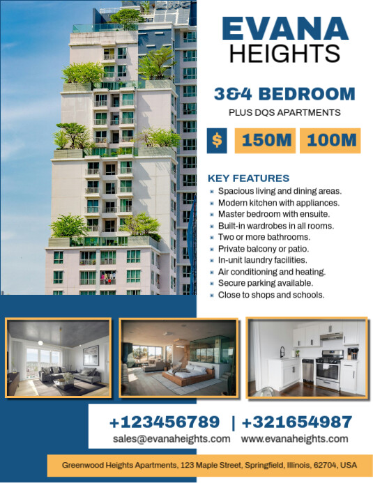 Real Estate Apartment for Rent Template | PosterMyWall