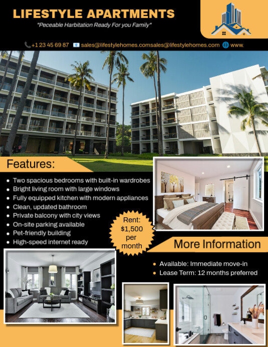 Real Estate Apartment to Let Template | PosterMyWall