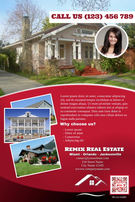 Real estate brochure (Red version) | PosterMyWall