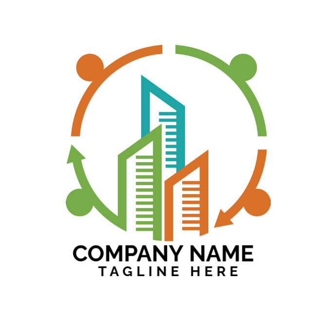 Real-estate-building-office-company Logo Template | PosterMyWall