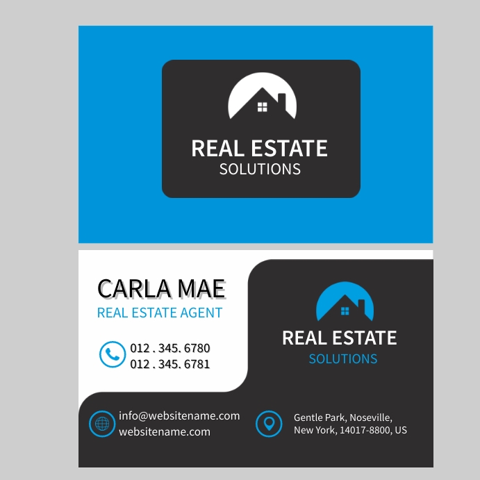 Real Estate Business Calling Card Template | PosterMyWall