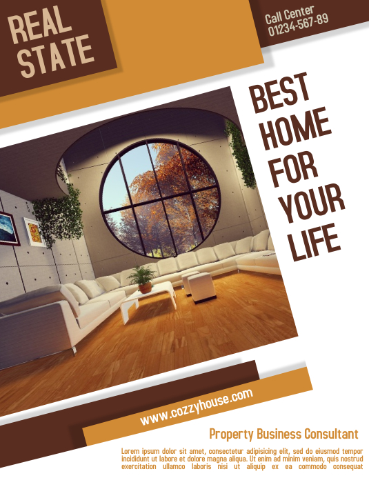 Real Estate Consultant flyer property business poster Template ...