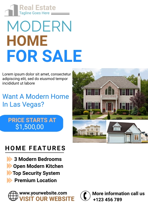 Plantilla de Un Flayer Inmobiliario | PosterMyWall