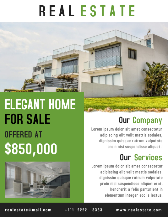 Real estate flyer creative design template | PosterMyWall