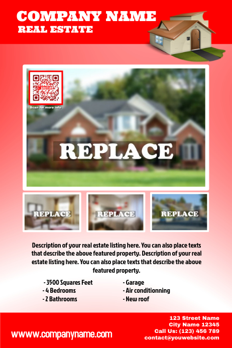 Copy of Red light real estate flyer (Great for local print) | PosterMyWall