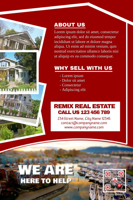 Single colored real estate flyer (Ready for any custom color) Template ...