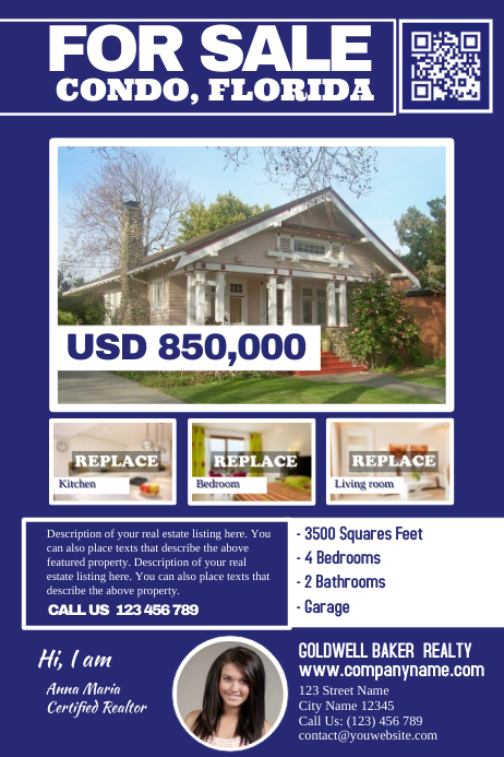 Franchise real estate flyers - Blue | PosterMyWall