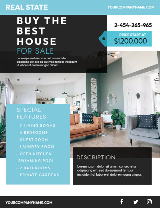Real Estate Flyers Template | PosterMyWall