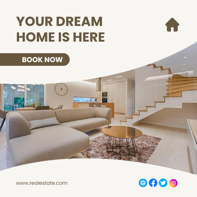 Real Estate Home Promotion Poster Template | PosterMyWall