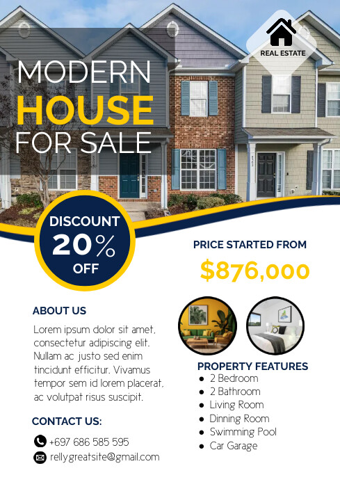Real estate home sale template | PosterMyWall