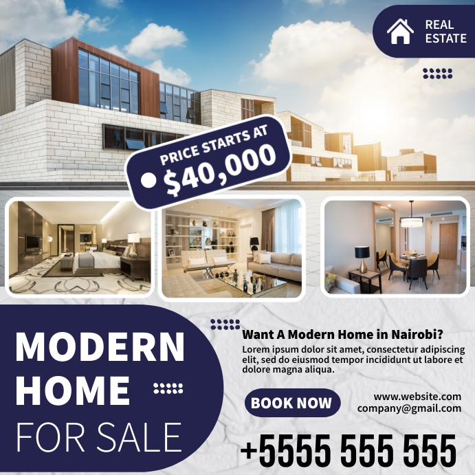 Copy of Real estate house social media poster square | PosterMyWall