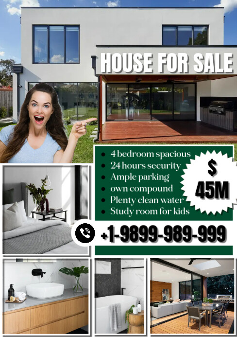 Real estate house to let/for sale poster Template | PosterMyWall