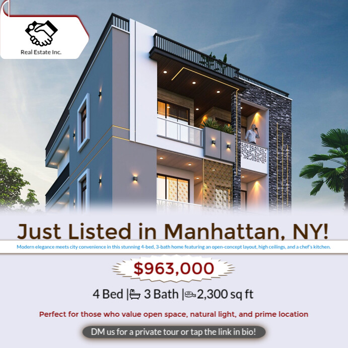 Real Estate Instagram post template | PosterMyWall