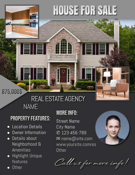 Real Estate Listing Flyer Template Free | PosterMyWall