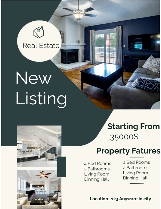 Copy of Real Estate logo /flayer design | PosterMyWall