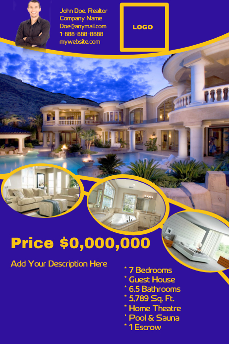 Real Estate Luxury Home Flyer Template | PosterMyWall