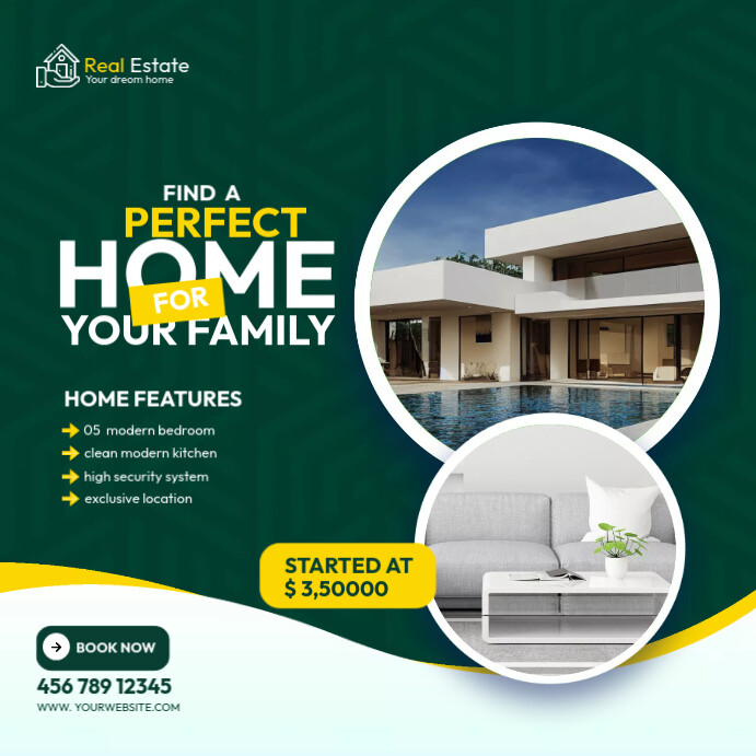 Real estate luxury house property ad template | PosterMyWall