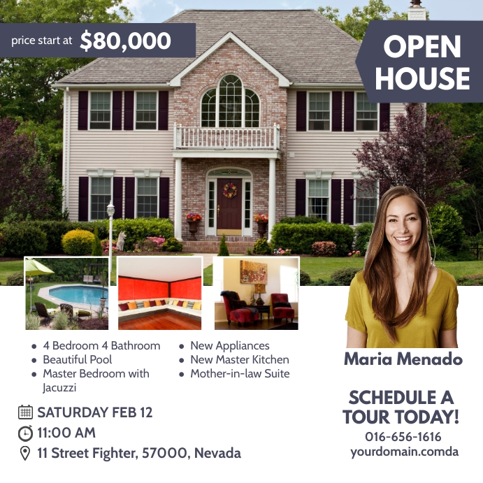 Copy of Real Estate Open House Instagram Ad Template | PosterMyWall
