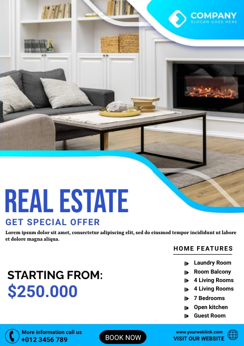 Copy of REAL ESTATE POSTER TEMPLATE | PosterMyWall