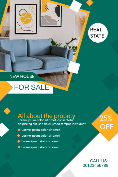 Plantilla de Real estate property banner design template | PosterMyWall