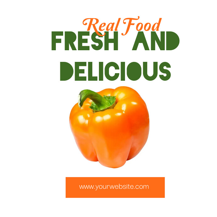 Real food fresh and delicious Template | PosterMyWall