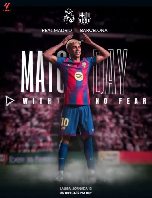 REAL MADRID VS BARCELONA POSTER Template | PosterMyWall