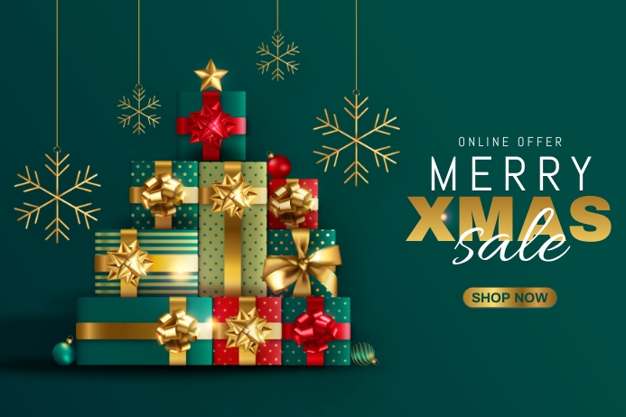 Copy of Realistic Christmas sale background | PosterMyWall