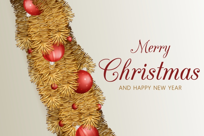 Realistic christmas tinsel background Template | PosterMyWall
