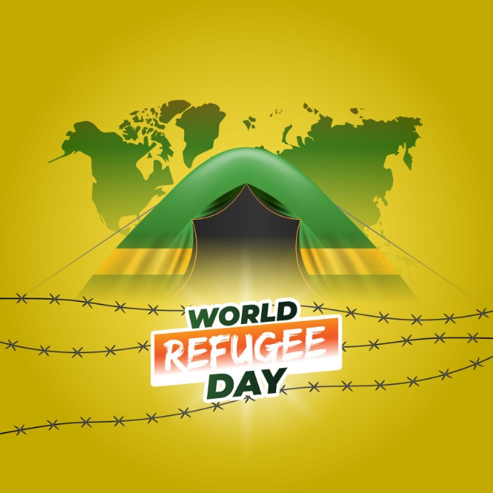 Realistic design world refugee day Template | PosterMyWall