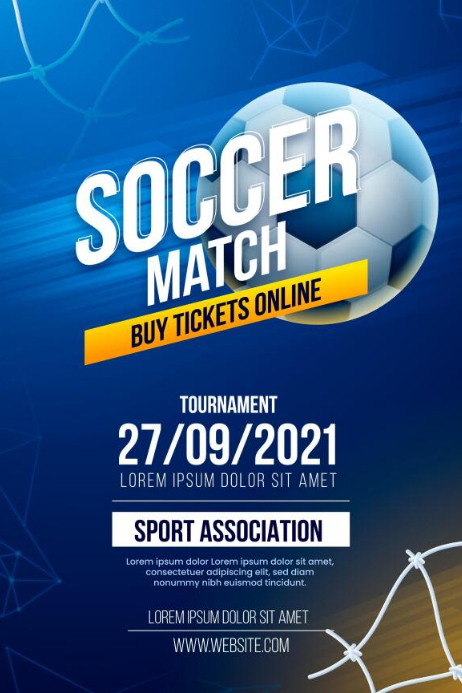 Copy of Realistic football vertical poster template | PosterMyWall