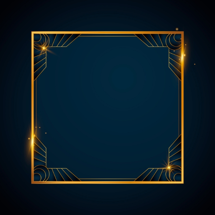 Realistic golden frame template | PosterMyWall