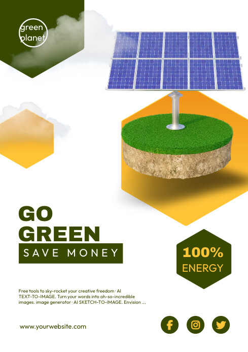 realistic renewable energy design Template | PosterMyWall